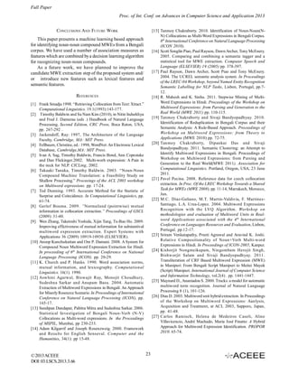 Using Decision Tree for Automatic Identification of Bengali Noun-Noun Compounds | PDF ...