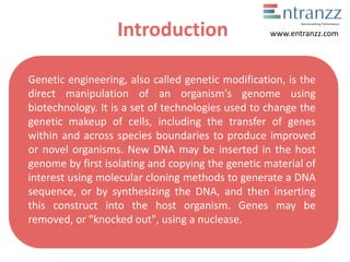 66.careers in genetic engineering | PPTX | Genetics | Science