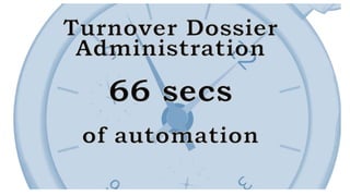 Turnover Dossier Administration : 66 secs of automation | PPTX