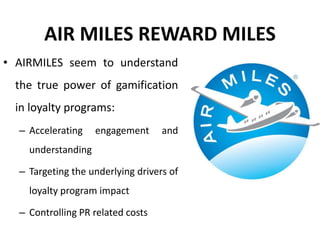 Air miles reward miles - Gamification in customer engagement - Manu ...