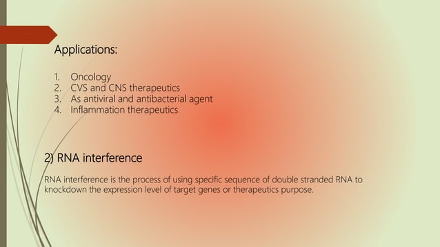 OLIGONUCLEOTIDE THERAPY [ TECHNIQUES, APPLICATIONS] | PPTX | Programming Languages | Computing