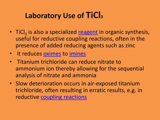 TITANIUM CHLORIDE [PHARMACEUTICAL REAGENT] | PPTX
