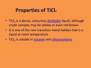 TITANIUM CHLORIDE [PHARMACEUTICAL REAGENT] | PPTX