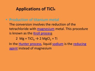 TITANIUM CHLORIDE [PHARMACEUTICAL REAGENT] | PPTX