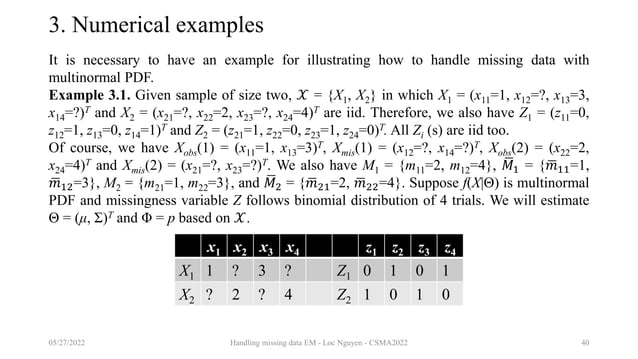 Handling Missing Data With Expectation Maximization Algorithm Ppt