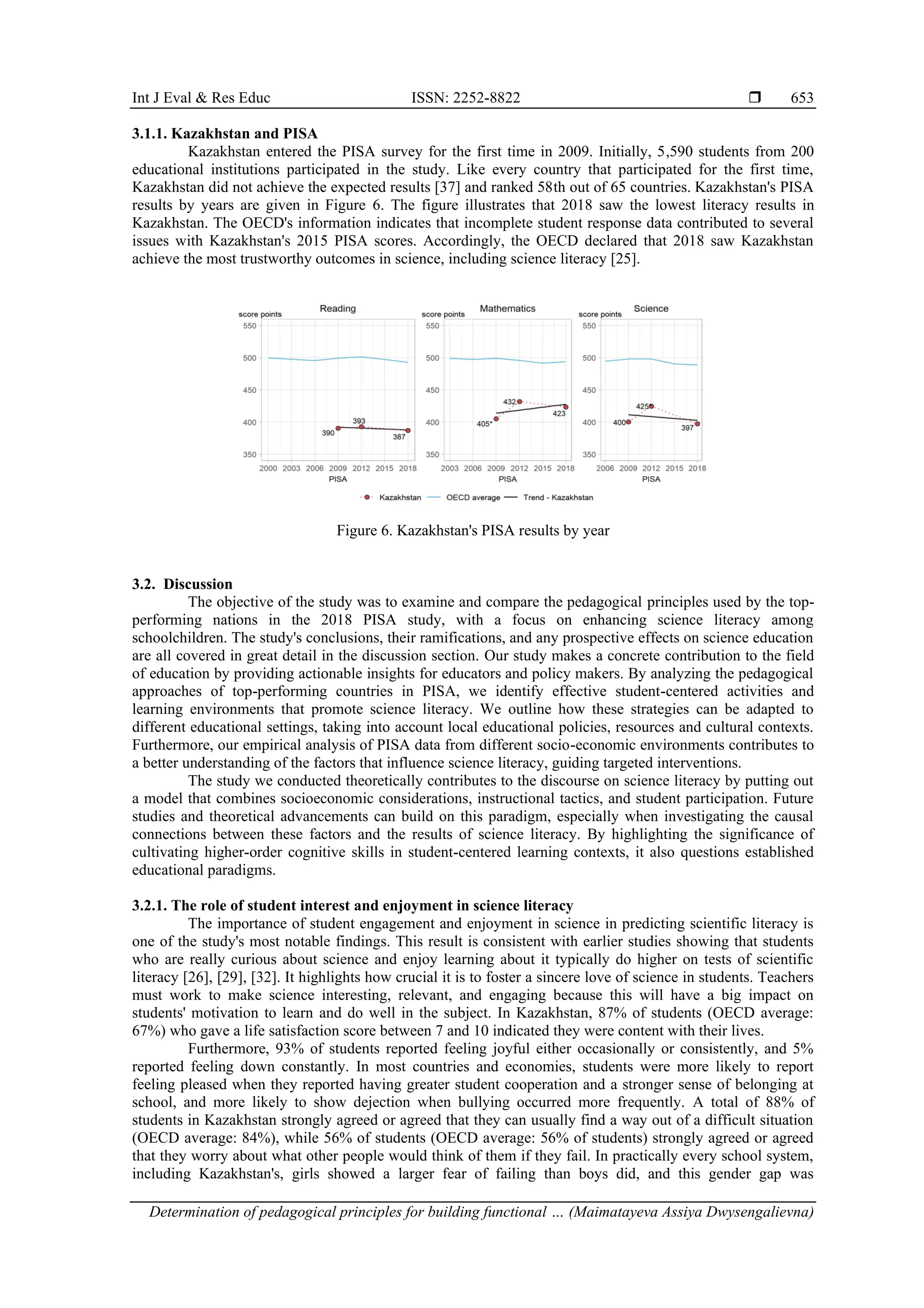 Determination of pedagogical principles for building functional science literacy of school ...