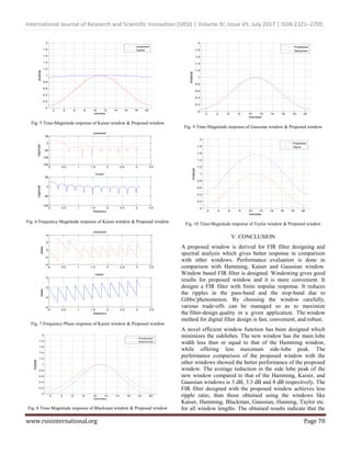 Design and Performance Analysis of Filters Using a Proposed Window Function | PDF
