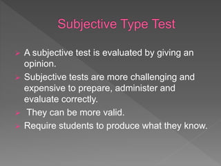 Subjective and Objective Test | PPTX