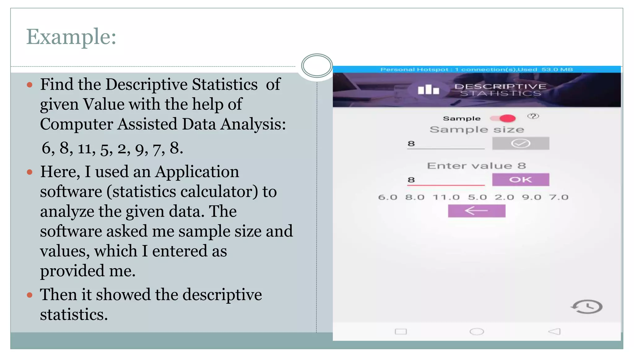 Computer Assisted Data Analysis (Hands-on Practice) | PPTX