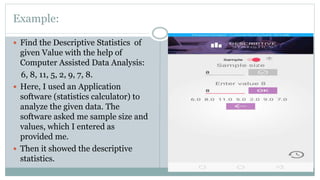 Computer Assisted Data Analysis (Hands-on Practice) | PPT