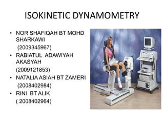 66001318-ISOKINETIC-DYNAMOMETRY- 03.pdf | Physical Therapy | Wellness