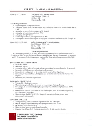 Henao Rauka - signed CV | PDF