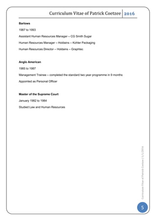 Patrick's c.v. | PDF
