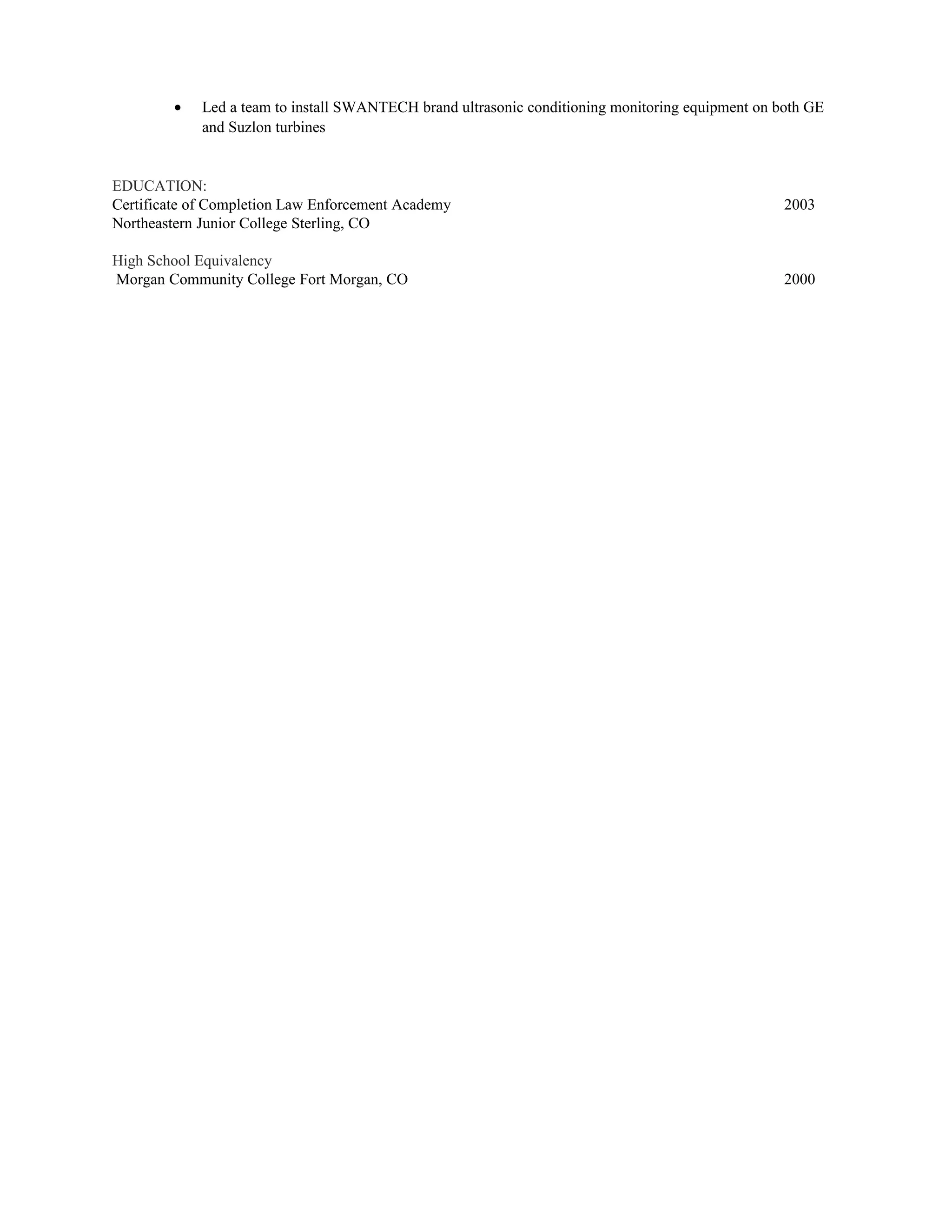 Fowler Michael Resume | PDF