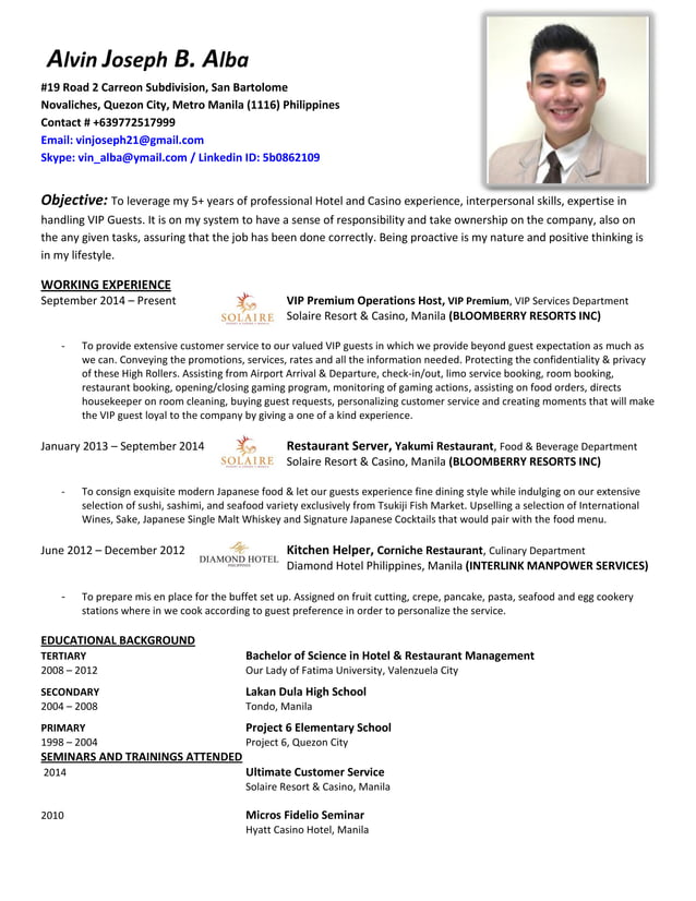 CV ALVIN ALBA | PDF