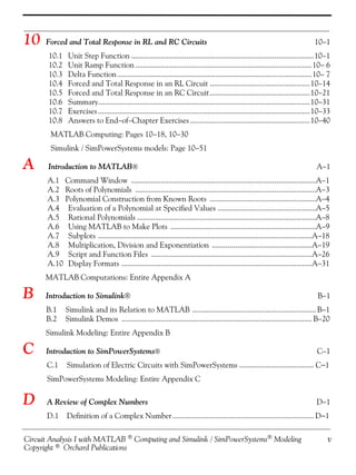 Circuit analysis i with matlab computing and simulink sim powersystems modeling | PDF