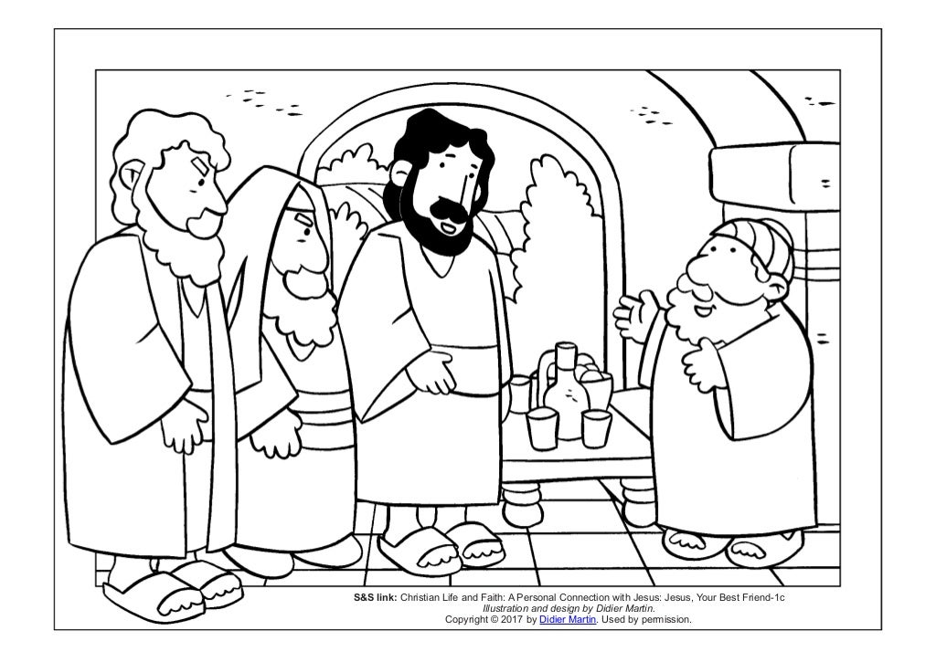 Jesus And Zacchaeus Coloring Page Az Pages Sketch Coloring Page