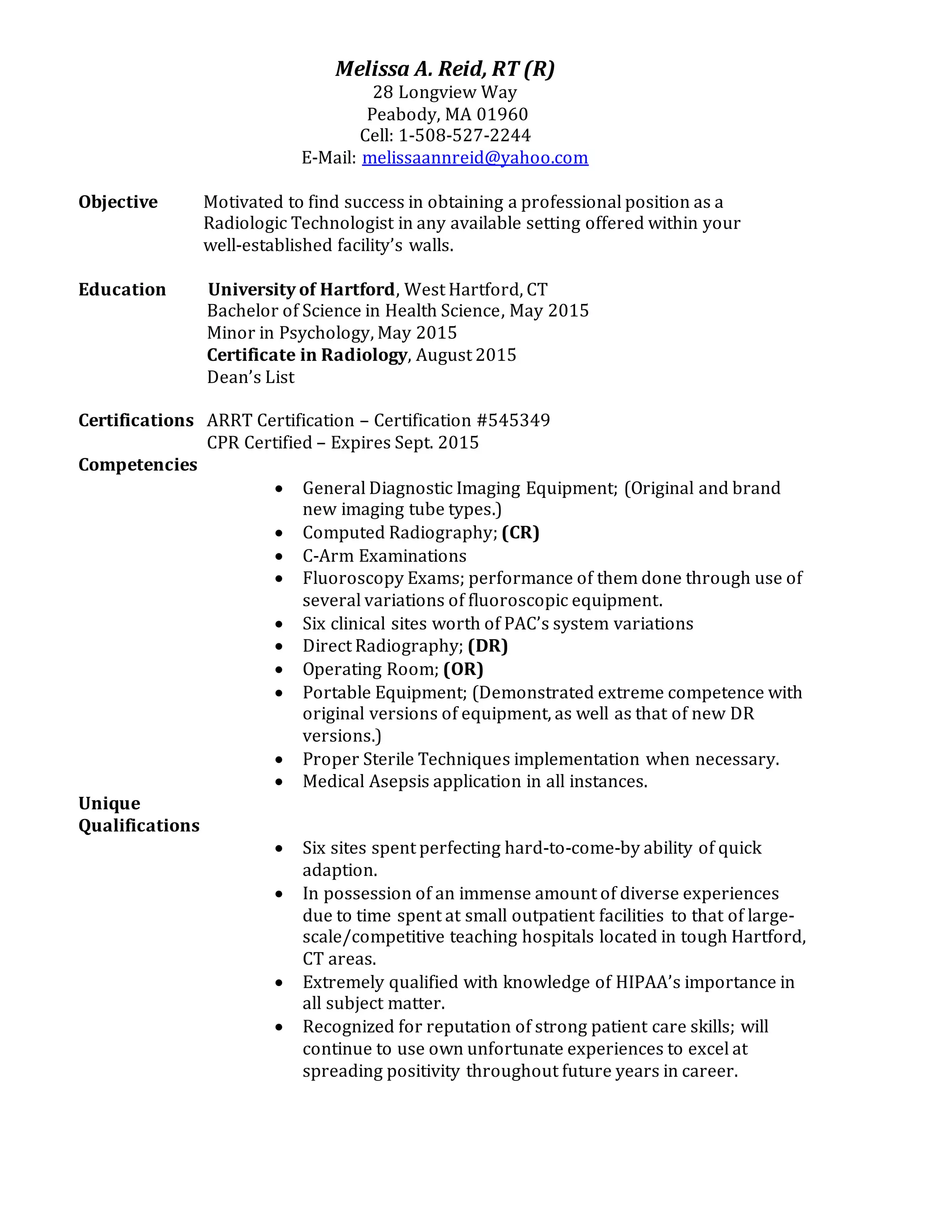 Melissa Reid - Final Resume | DOCX