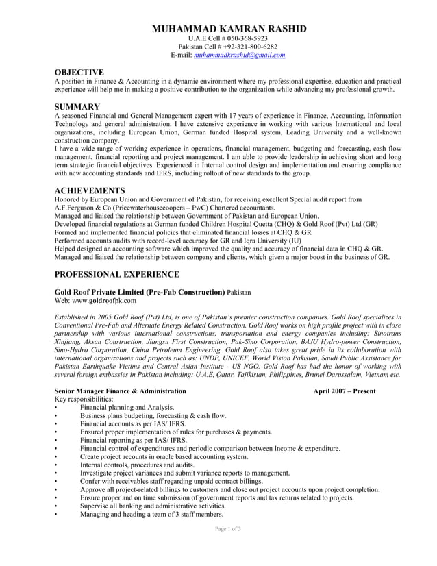 CV Kamran - PDF 9-12-14 | PDF