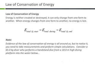 Energy Conservation / Types of Potential Energy | PPT