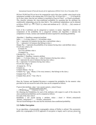 PRIVACY PRESERVING NAIVE BAYES CLASSIFIER FOR HORIZONTALLY PARTITIONED DATA USING SECURE ...