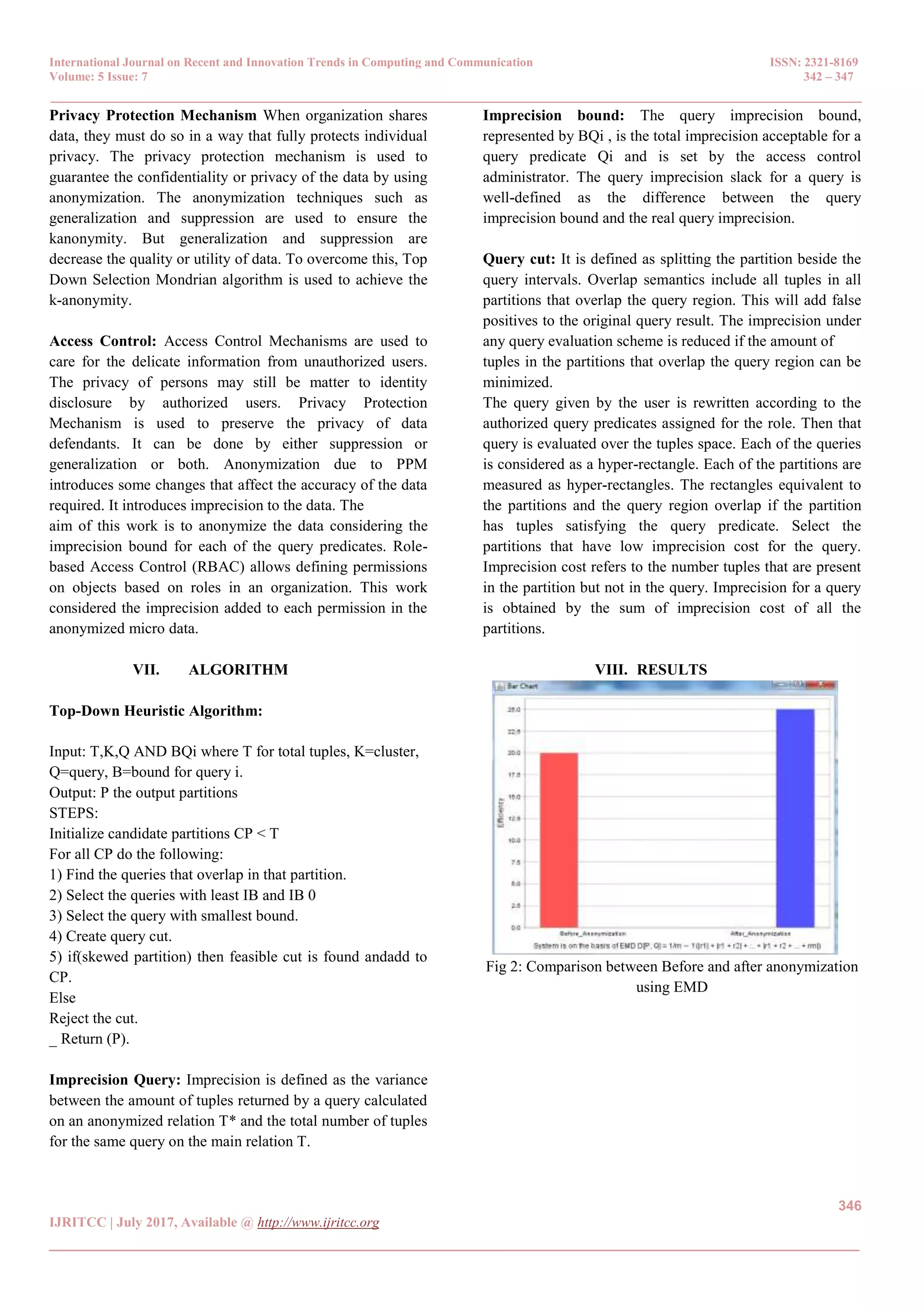 Enhanced Privacy Preserving Accesscontrol in Incremental Datausing Microaggregation | PDF