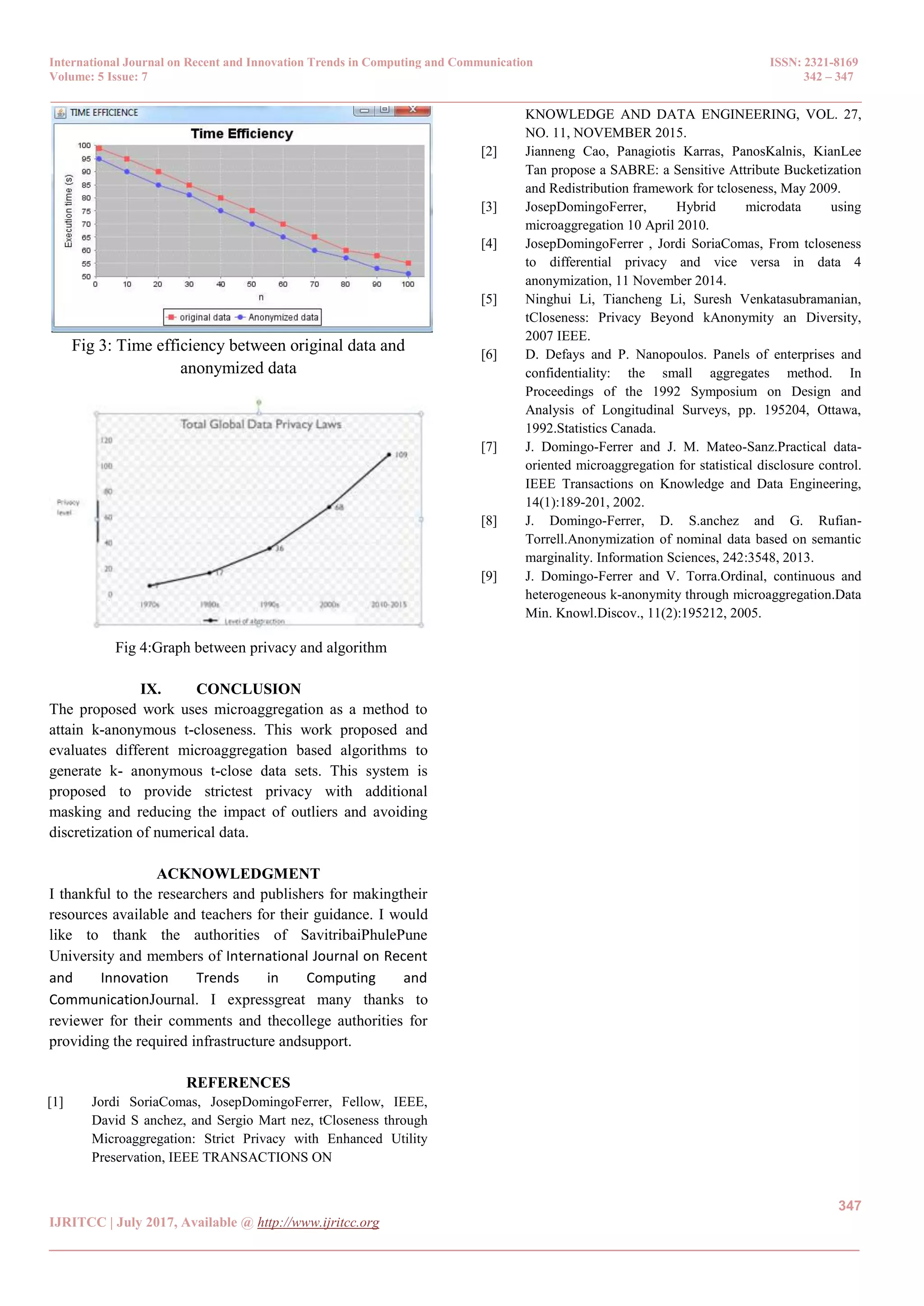 Enhanced Privacy Preserving Accesscontrol in Incremental Datausing Microaggregation | PDF