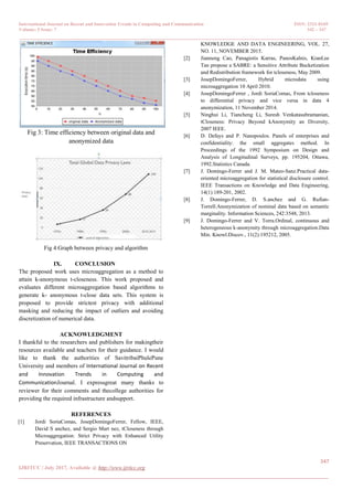 Enhanced Privacy Preserving Accesscontrol in Incremental Datausing Microaggregation | PDF