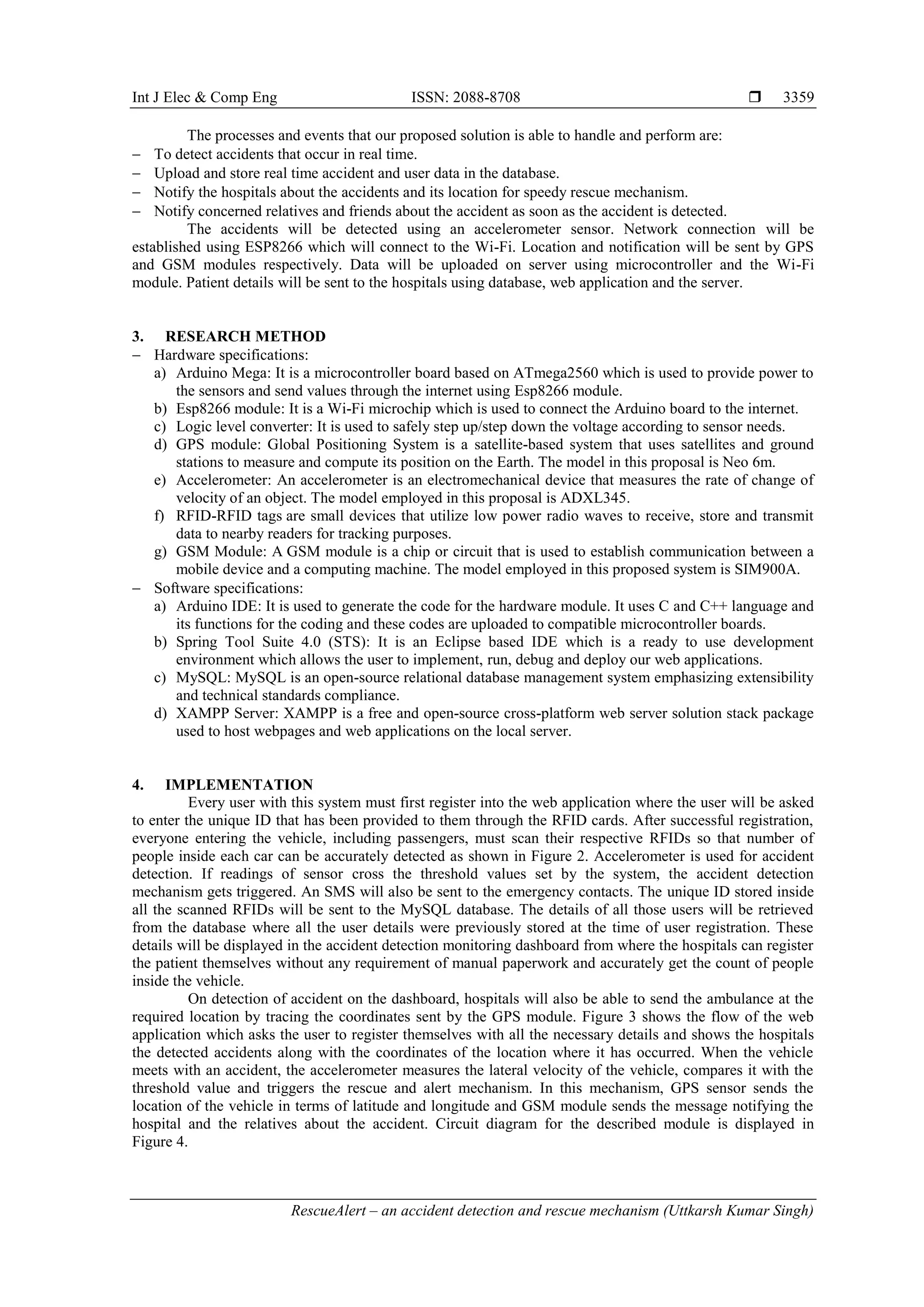 RescueAlert-an accident detection and rescue mechanism | PDF