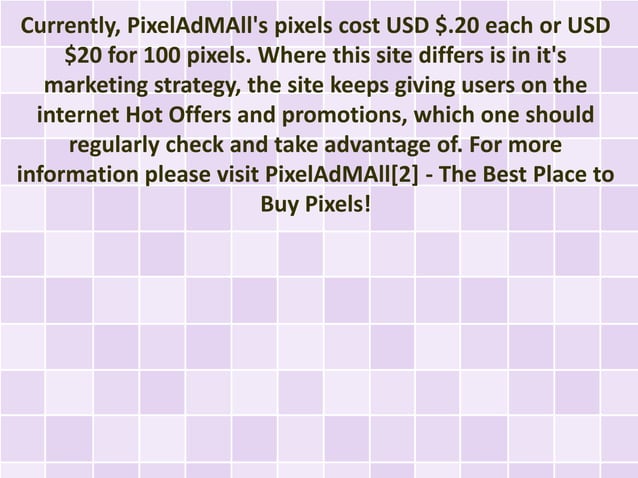 Pixel Ad Mall :: Advertising the Pixel Way | PPT