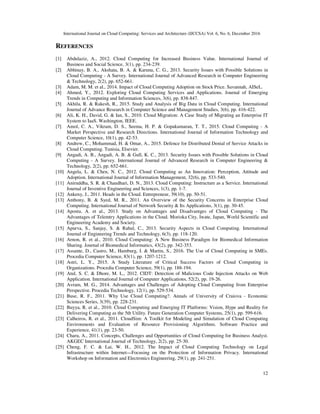 Benefits and Challenges of the Adoption of Cloud Computing in Business | PDF