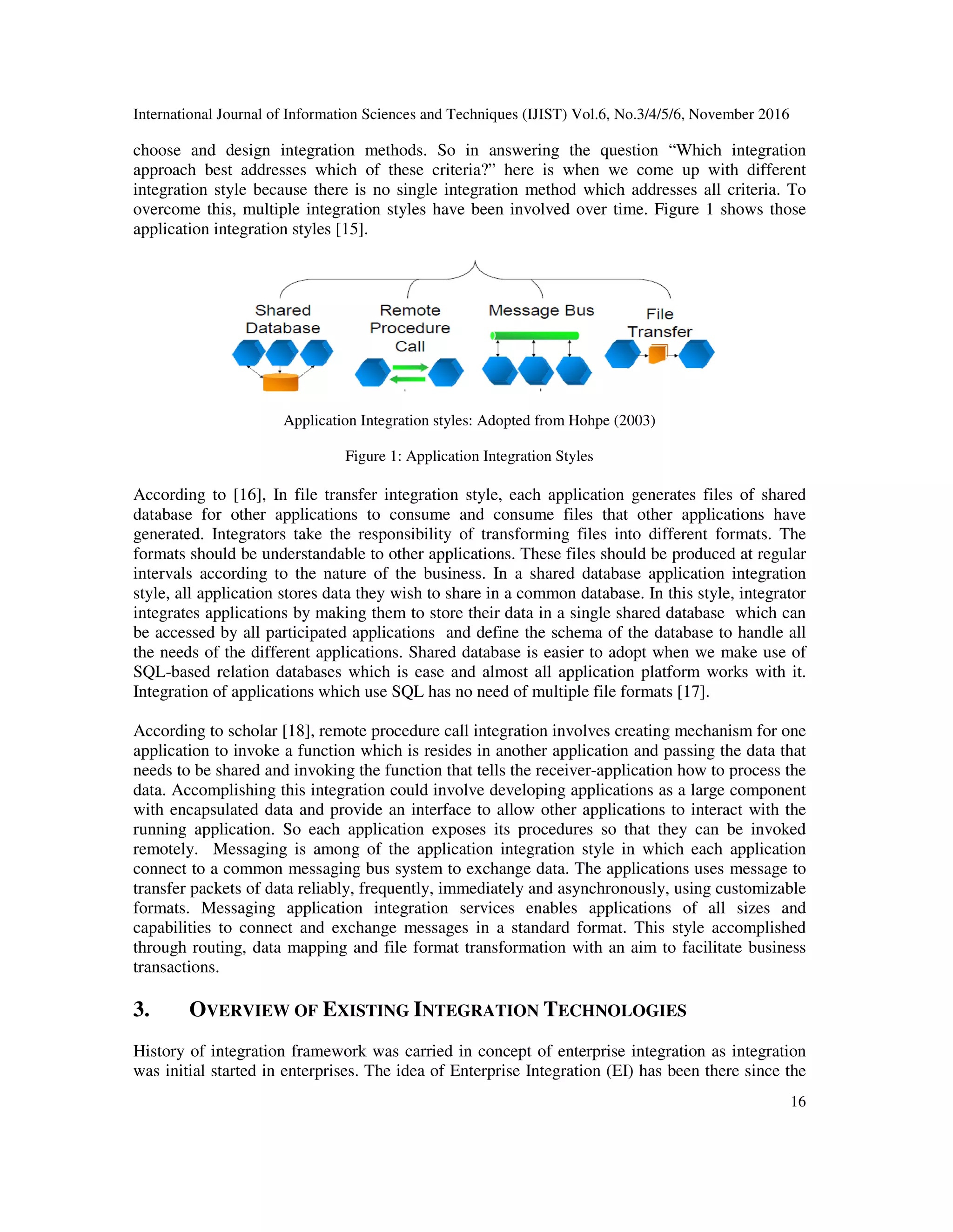 AN OVERVIEW OF EXISTING FRAMEWORKS FOR INTEGRATING FRAGMENTED ...