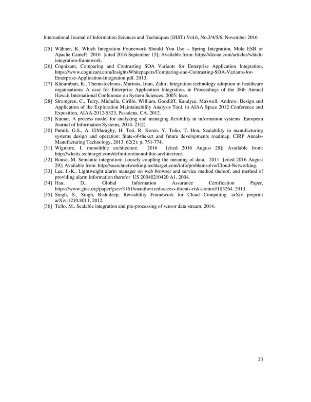 AN OVERVIEW OF EXISTING FRAMEWORKS FOR INTEGRATING FRAGMENTED ...