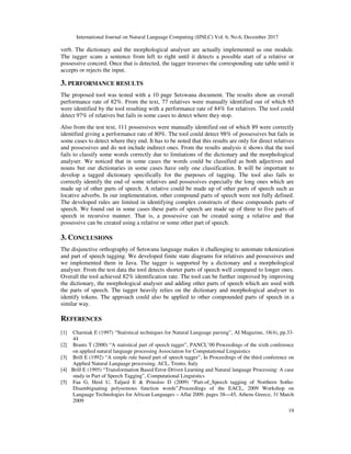 SETSWANA PART OF SPEECH TAGGING | PDF