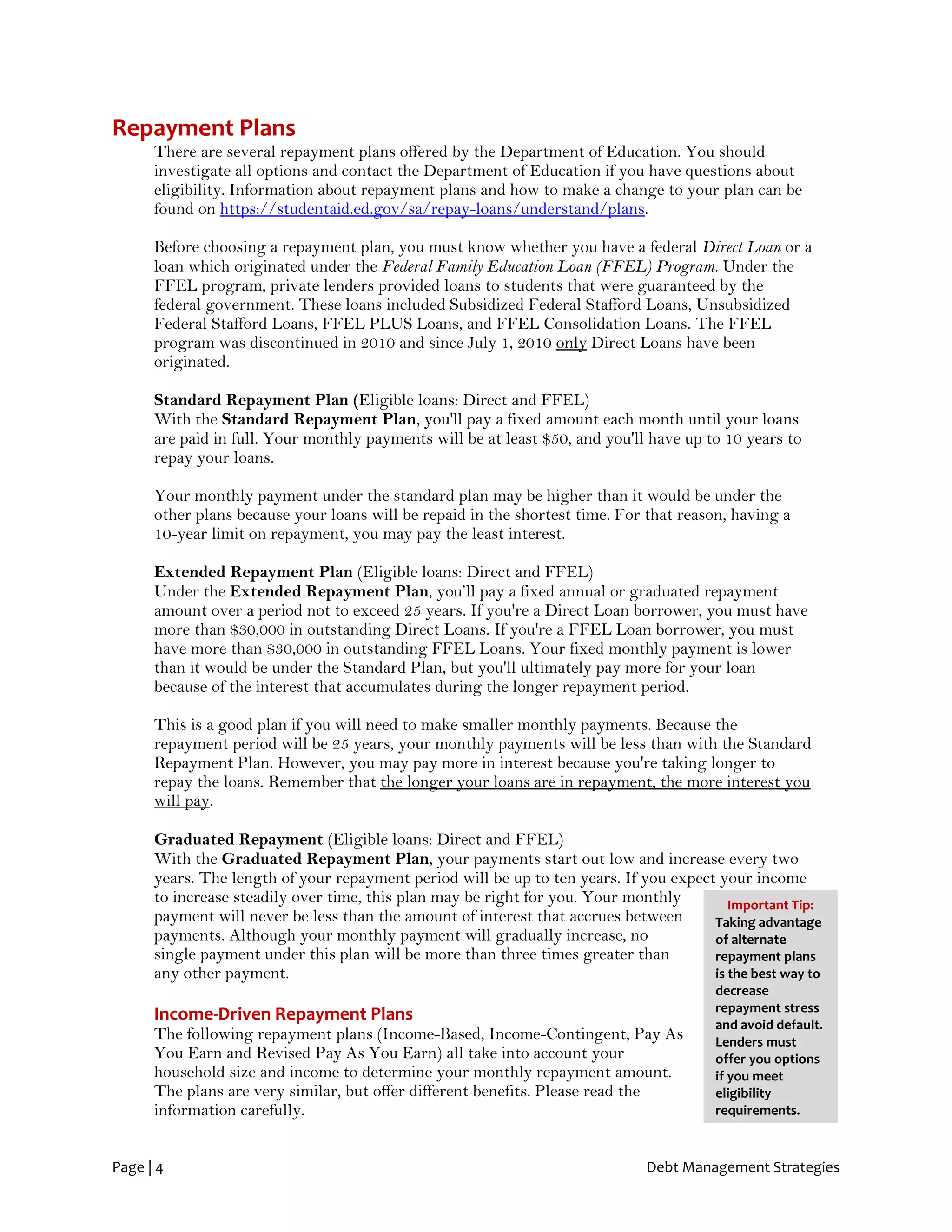 Debt Management Strategies | PDF