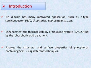 2 Preparation and characterization of SnO2,no animations | PPT