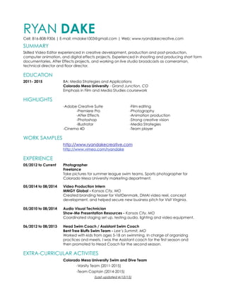 Ryan Dake Resume | PDF