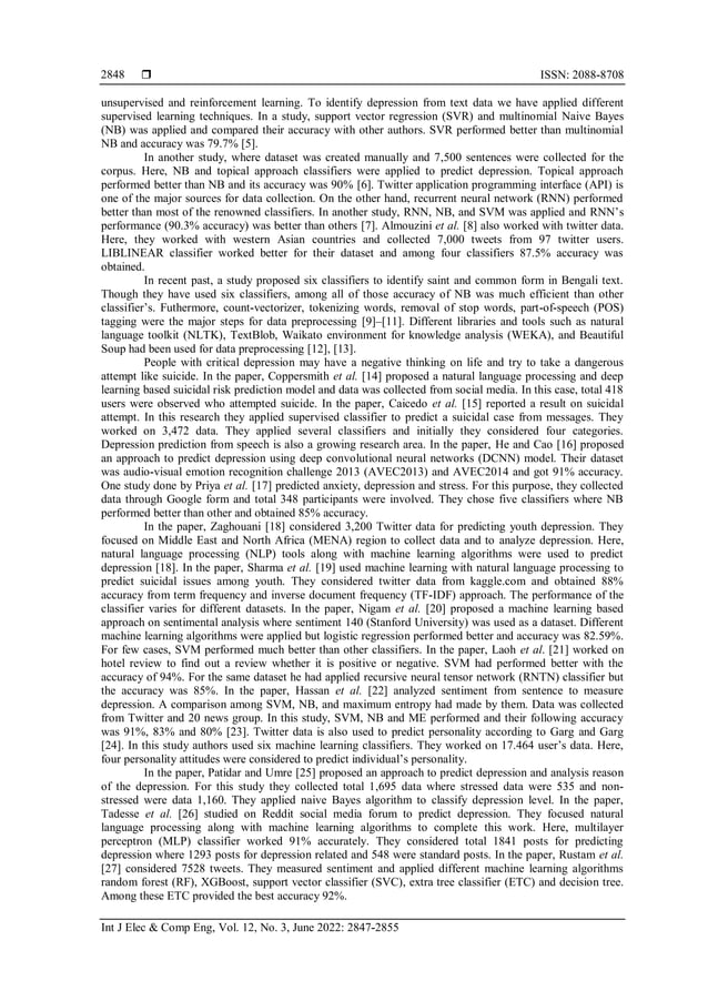 Depression Prognosis Using Natural Language Processing And Machine Learning From Social Media