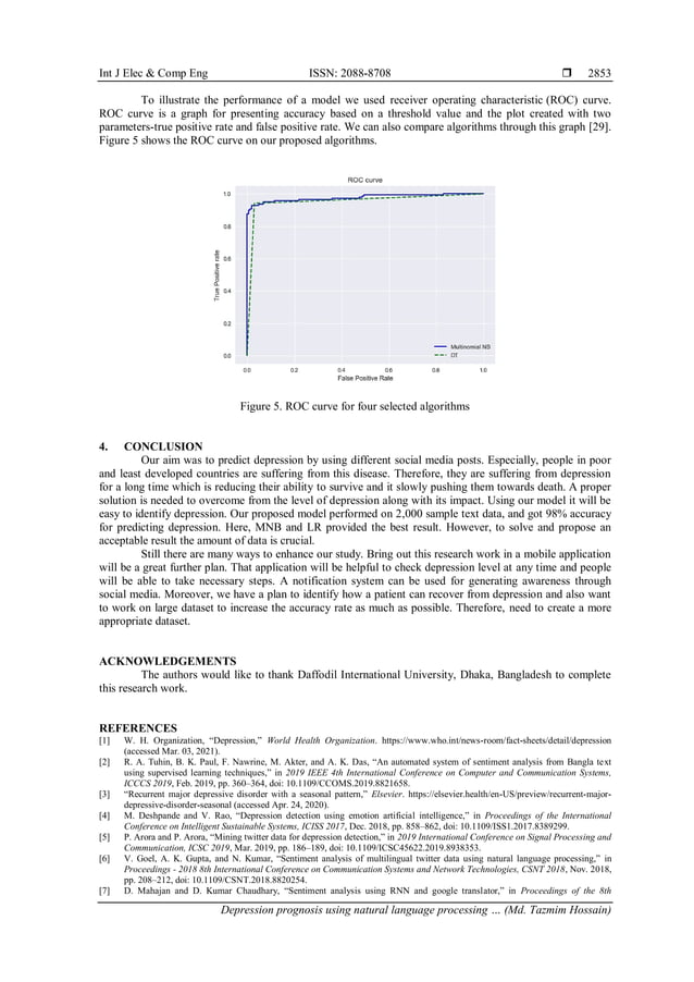 Depression prognosis using natural language processing and machine ...