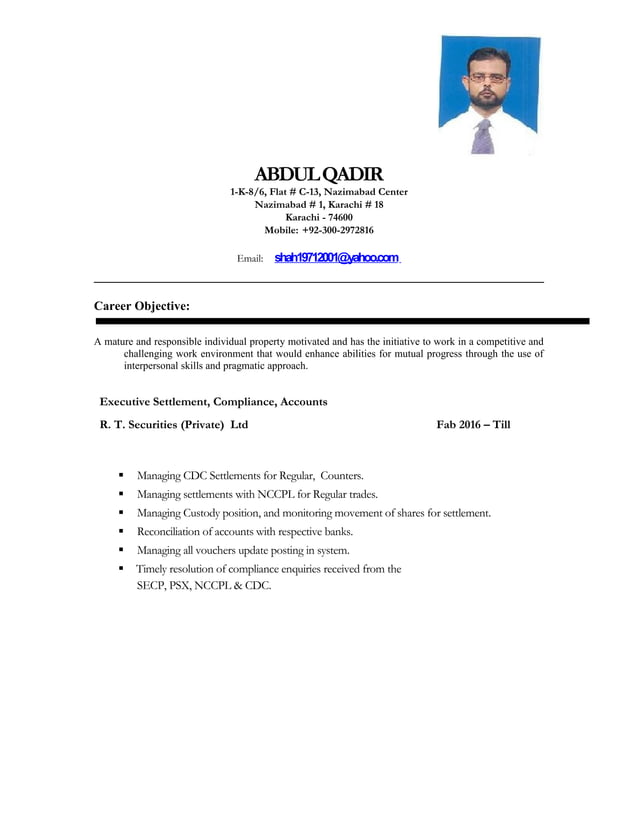 ABDUL_QADIR_CV[1res]with photo111-1 | PDF