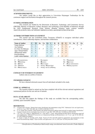 Classification of Tasikmalaya batik motifs using convolutional neural networks | PDF