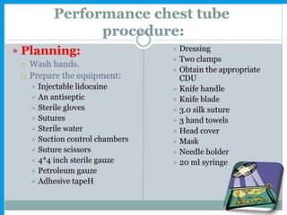 CHEST DRAINAGE.pptx | Lung and Respiratory Health | Diseases and Conditions