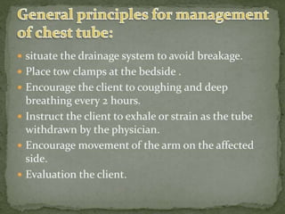 CHEST DRAINAGE.pptx | Lung and Respiratory Health | Diseases and Conditions