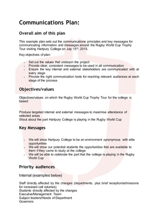 RWC Trophy Tour Comms Plan | DOCX