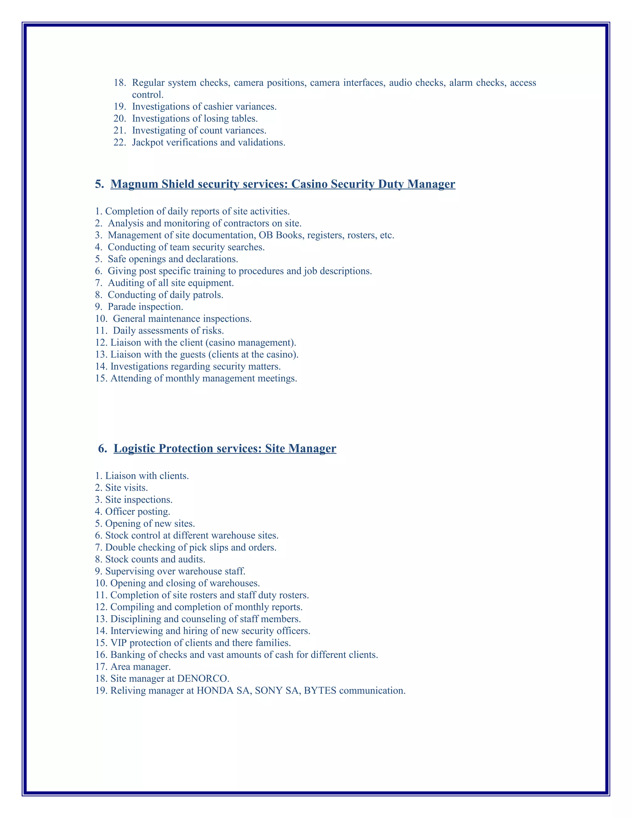 CV Nick Vosloo 2015 | PDF