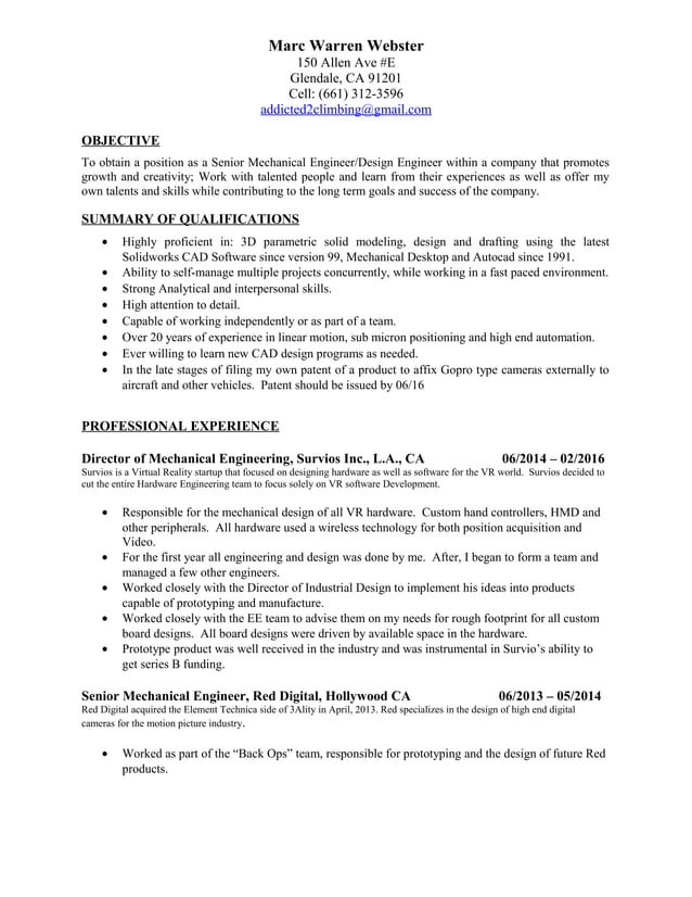 Marc's Resume - Updated 0316 | PDF