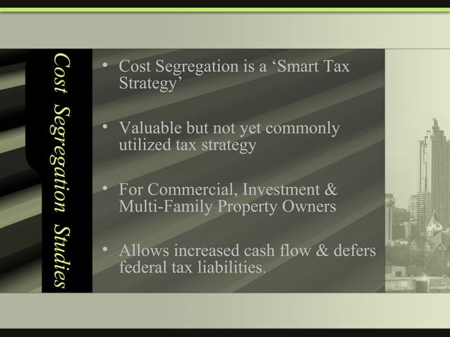 Cost Segregation Studies | PPT