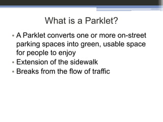 Parklet Presentation | PPT