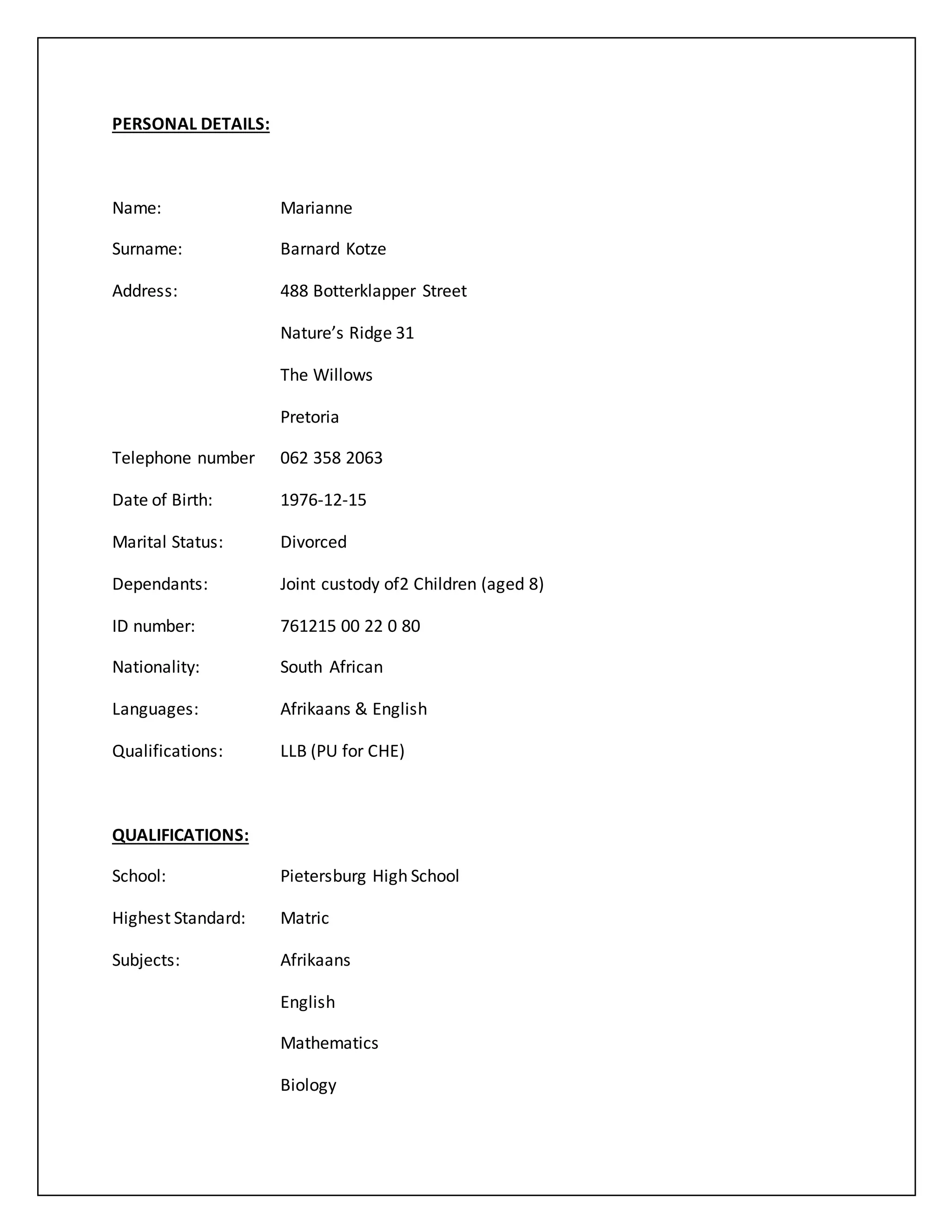 adv _marianne_kotze___curriculum_vitae (may15) | DOCX
