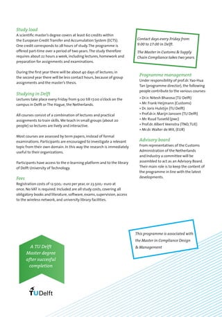 Master in Customs & Supply Chain Compliance brochure | PDF